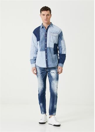 Dsquared2 Erkek Skater Lacivert Jean Pantolon 48 IT Dsquared2 Erkek Skater Lacivert Jean Pantolon 48 IT