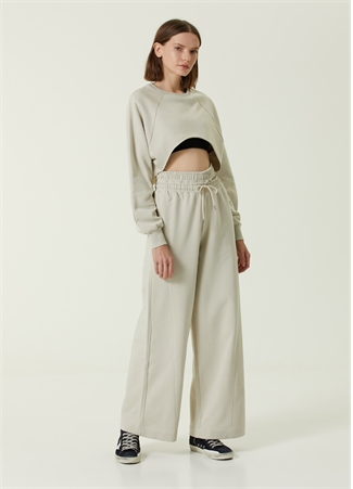 So Far Good Kadın Bej Beli Kordonlu Cut Out Detaylı Pantolon S EU So Far Good Kadın Bej Beli Kordonlu Cut Out Detaylı Pantolon S EU