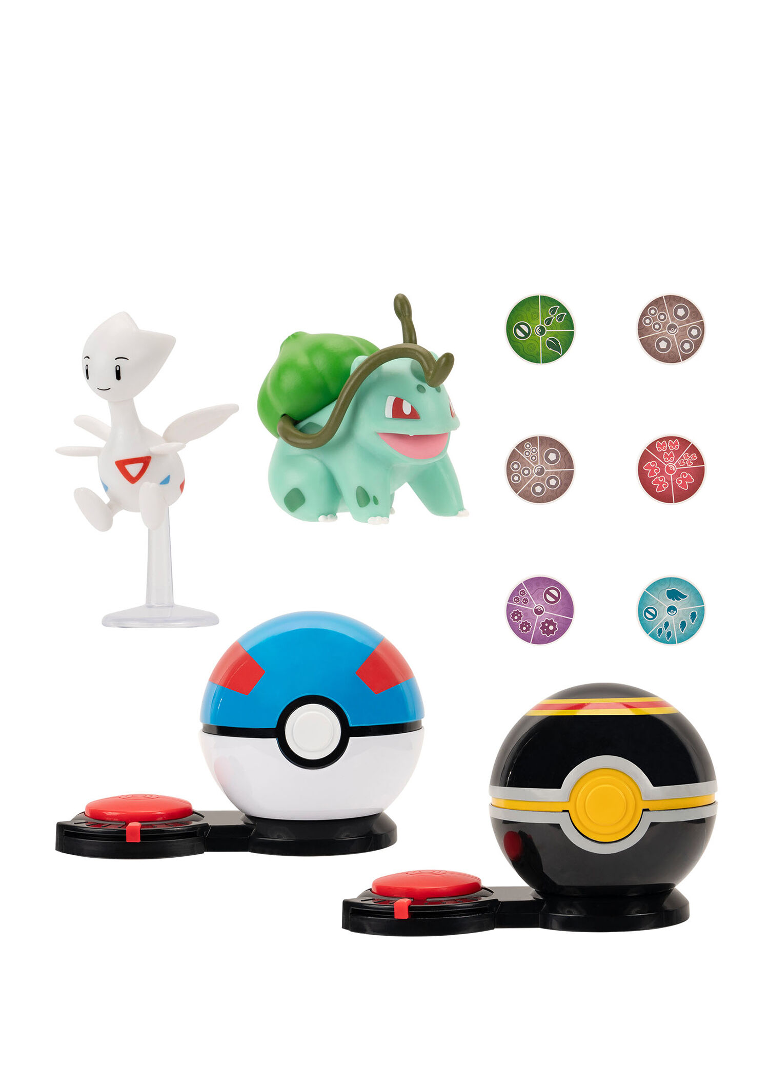 Pokémon - S4 Togetic ve Bulbasaur Sürpriz Atak Oyun Seti - Çok Renkli