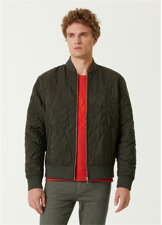 Beymen Club Erkek Haki Dik Yaka Monogram Logolu Bomber Mont XS Beymen Club Erkek Haki Dik Yaka Monogram Logolu Bomber Mont XS