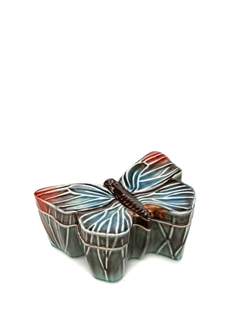 Bordallo Pinheiro Cloudy Butterflies Porselen Dekoratif Kutu Çok Renkli
