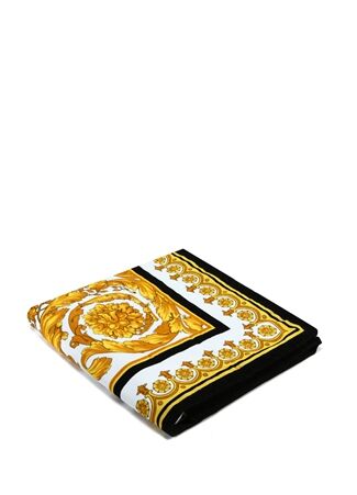 Versace Beyaz Medusa Detaylı Banyo Havlusu