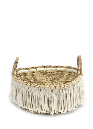 Room Diaries Ekru Deniz Kabuklu Boncuklu Püsküllü Makrame Sepet Bej Room Diaries Ekru Deniz Kabuklu Boncuklu Püsküllü Makrame Sepet Bej