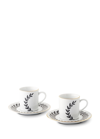 Mi Su Deco Zeytin Dalı Desenli 2li Porselen Kahve Fincan Seti Çok Renkli Mi Su Deco Zeytin Dalı Desenli 2li Porselen Kahve Fincan Seti Çok Renkli