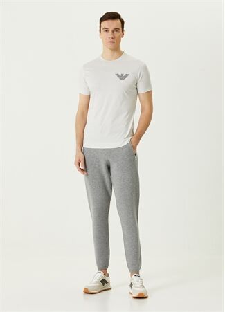Emporio Armani Erkek Gri Beli Lastikli Yün Eşofman Altı L EU