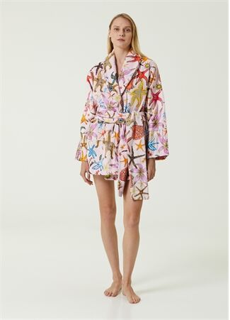 Versace Pembe Deniz Yıldızı Desenli Bornoz