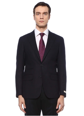 Beymen Collection Erkek Drop 7 Lacivert Kelebek Yaka Yün Ceket 54 EU