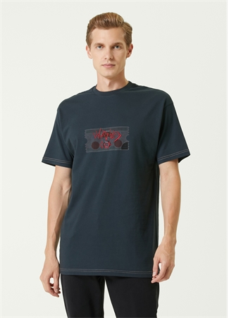 Keet Erkek Washed Out Lacivert Nakış Detaylı Oversized Tshirt Gri L EU Keet Erkek Washed Out Lacivert Nakış Detaylı Oversized Tshirt Gri L EU