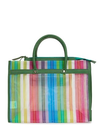 Tepito Bags Kadın Colorblocked Çizgili Alışveriş Çantası EU