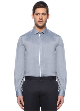 Pal Zileri Erkek Mavi İtalyan Yaka Gömlek 38 IT Pal Zileri Erkek Mavi İtalyan Yaka Gömlek 38 IT