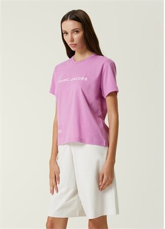 Marc Jacobs (The) Kadın Pembe Logo Baskılı T-shirt XS EU