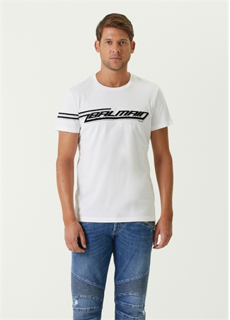 Balmain Erkek Beyaz Logo Detaylı T-shirt M EU Balmain Erkek Beyaz Logo Detaylı T-shirt M EU