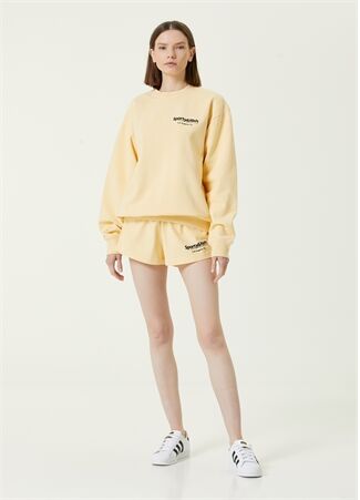 Sporty & Rich Kadın Sarı Logolu Şort XS EU