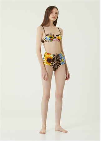 Dolce&gabbana Kadın Patchwork Desenli Bikini Takımı Kahverengi Us Dolce&gabbana Kadın Patchwork Desenli Bikini Takımı Kahverengi Us