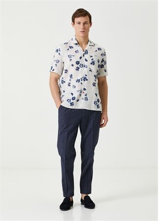 Isaia Erkek Lacivert Beli Kordonlu Pantolon 50 IT