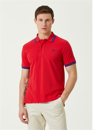 Etro Erkek Kırmızı Polo Yaka Şeritli T-shirt S EU Etro Erkek Kırmızı Polo Yaka Şeritli T-shirt S EU