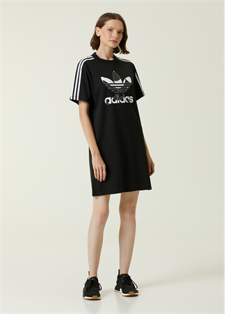 adidas Kadın Siyah Logolu Mini T-shirt Elbise 36 EU adidas Kadın Siyah Logolu Mini T-shirt Elbise 36 EU