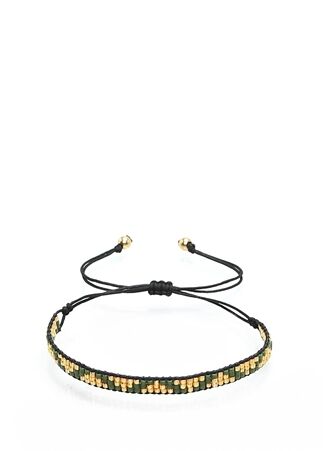 Beadberry Kadın Haki Boncuklu Bileklik EU