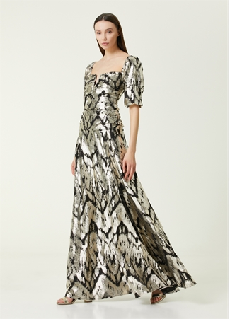 Maison Kairos Kadın Brooke Gold Straplez Maksi Abiye Elbise Altın Rengi 36 Eu