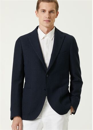 Pal Zileri Erkek Lacivert Dokulu Ceket 54 IT