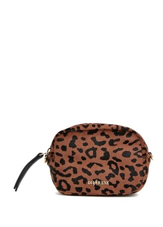Divarese Kadın Kahverengi Leopar Desenli Deri Omuz Çantası EU Divarese Kadın Kahverengi Leopar Desenli Deri Omuz Çantası EU