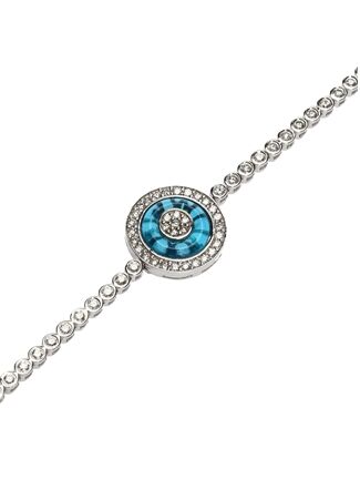 Collection Kadın Mavi Pırlanta Detaylı Altın Rengi Bileklik EU