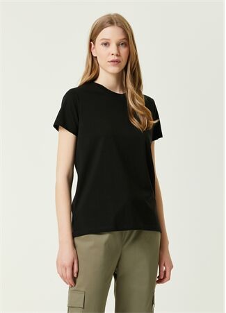 Beymen Club Kadın Siyah Bisiklet Yaka Dökümlü T-shirt S EU Beymen Club Kadın Siyah Bisiklet Yaka Dökümlü T-shirt S EU