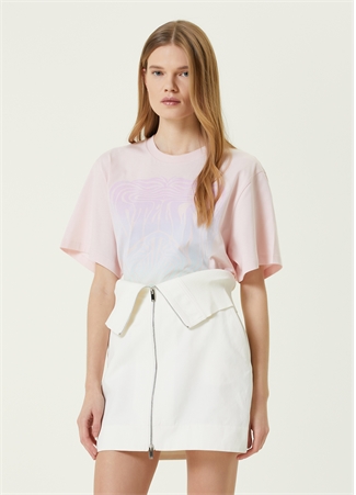 Stella McCartney Kadın Pembe Batik Desenli T-shirt 42 IT Stella McCartney Kadın Pembe Batik Desenli T-shirt 42 IT