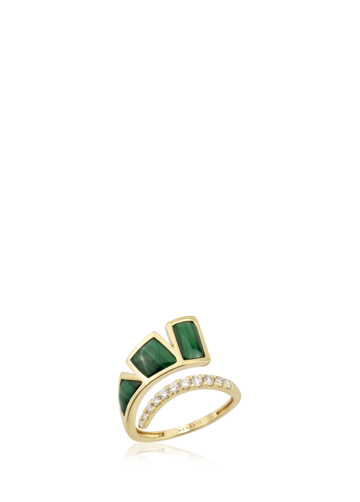 Mevaris - Malachite Women's Gold Ring