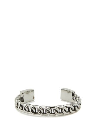 Academia Kadın Zincir Formlu Kelepçe Bileklik Gri EU