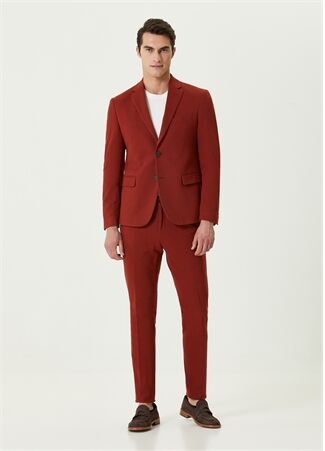 Palzileri Lab Erkek Kiremit Takım Elbise Kırmızı 50 IT