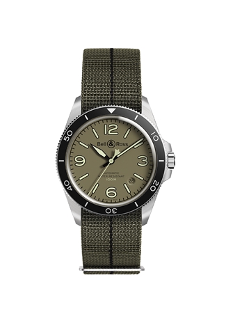 Bell & Ross Erkek Vintage Military Green Kol Saati EU Bell & Ross Erkek Vintage Military Green Kol Saati EU