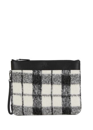 Beymen Club Kadın Siyah Beyaz Ekose Desenli El Portföyü Bej EU