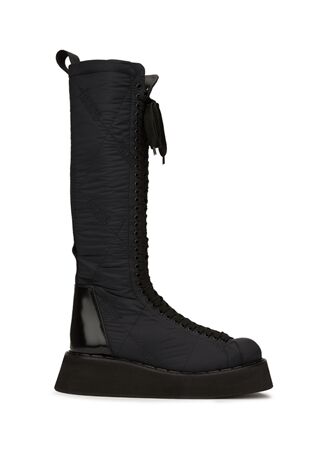 Gcds Kadın Siyah Doku Detaylı Deri Bot 36 EU