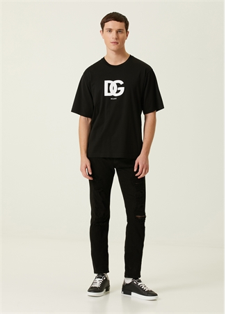 Dolce&Gabbana Erkek Slim Fit Siyah Yıpratmalı Jean Pantolon 44 IT Dolce&Gabbana Erkek Slim Fit Siyah Yıpratmalı Jean Pantolon 44 IT