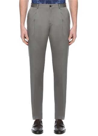 Palzileri Lab Erkek Gri Normal Bel Pilili Pantolon 48 IT
