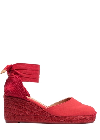 Stuart Weitzman Kadın Kırmızı Bağlama Detaylı Espadril 36 EU