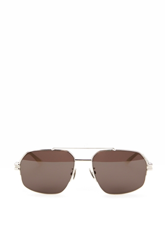 Bottega Veneta Kadın Vizon Silver Köprü Detaylı Güneş Gözlüğü Gri EU