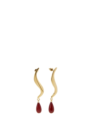 Beymen Club Kadın Kırmızı İnci Detaylı Küpe Eu Beymen Club Kadın Kırmızı İnci Detaylı Küpe Eu