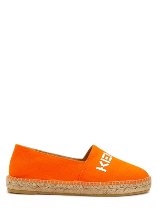 Kenzo Kadın Turuncu Logolu Kanvas Espadril Beyaz 36 EU Kenzo Kadın Turuncu Logolu Kanvas Espadril Beyaz 36 EU