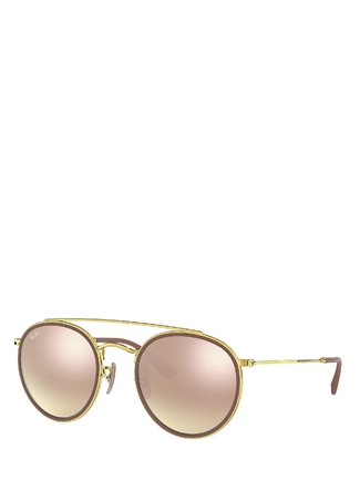 Ray-Ban Gold Yuvarlak Formlu Güneş Gözlüğü Altın Rengi 5 EU Ray-Ban Gold Yuvarlak Formlu Güneş Gözlüğü Altın Rengi 5 EU
