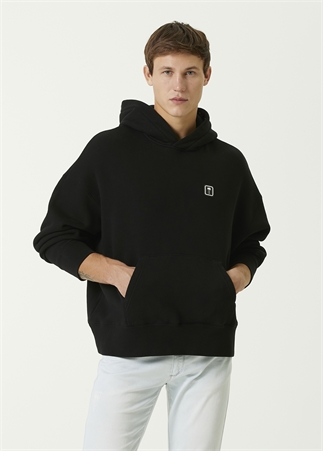 Palm Angels Erkek Siyah Kapüşonlu Logo Detaylı Sweatshirt S EU Palm Angels Erkek Siyah Kapüşonlu Logo Detaylı Sweatshirt S EU