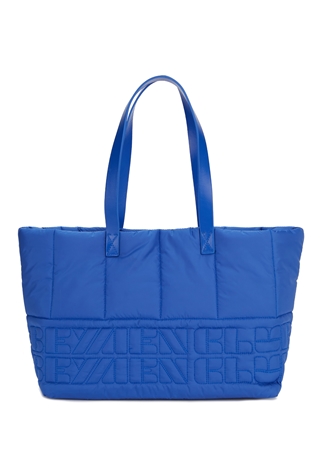 Beymen Club Kadın Saks Kapitone Detaylı Alışveriş Çantası Mavi EU Beymen Club Kadın Saks Kapitone Detaylı Alışveriş Çantası Mavi EU