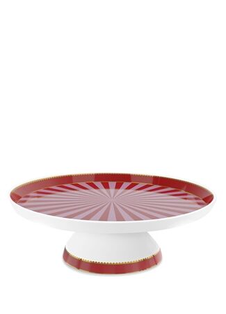 Pip Studio Love Bird Kırmızı Çizgili Mini Porselen Kek Standı Pip Studio Love Bird Kırmızı Çizgili Mini Porselen Kek Standı