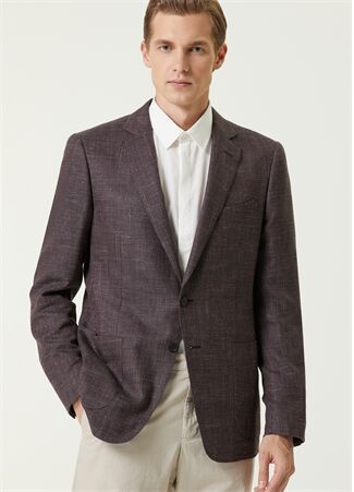 Pal Zileri Erkek Bordo Kelebek Yaka Ceket 50 IT