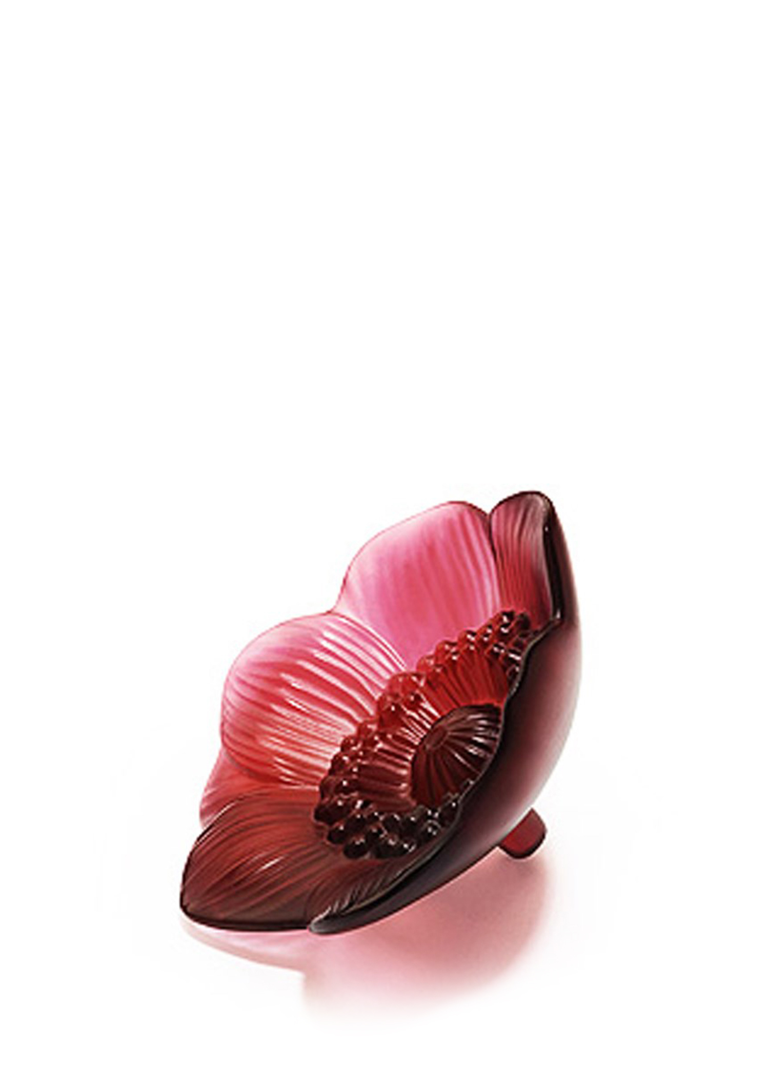 Lalique - Red Anemone Decorative Object