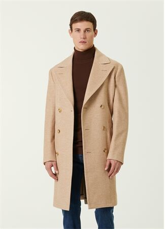 Boglioli Erkek Kamel Palto Kahverengi 52 IT