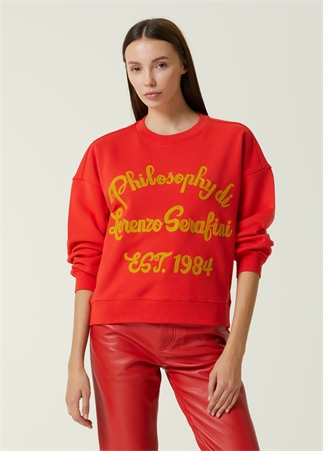 Philosophy di Lorenzo Serafini Kadın SWEATSHIRT Kırmızı S EU
