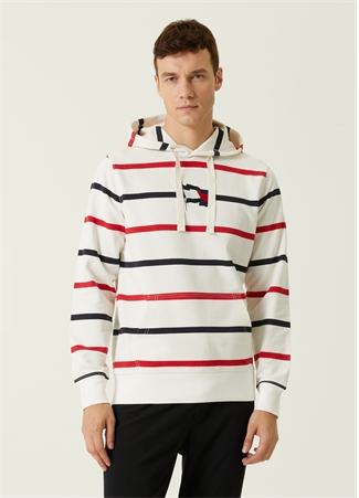 Tommy Hilfiger Erkek Wavy Flag Kapüşonlu Organik Pamuk Sweatshirt Lacivert L EU Tommy Hilfiger Erkek Wavy Flag Kapüşonlu Organik Pamuk Sweatshirt Lacivert L EU