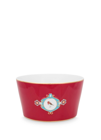 Pip Studio Love Birds Kırmızı Porselen Kase Çok Renkli